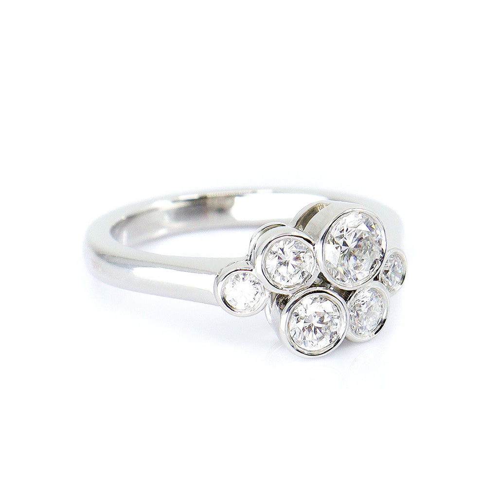 Platinum Diamond Contemporary Scatter Ring – Chatfields Jewellers