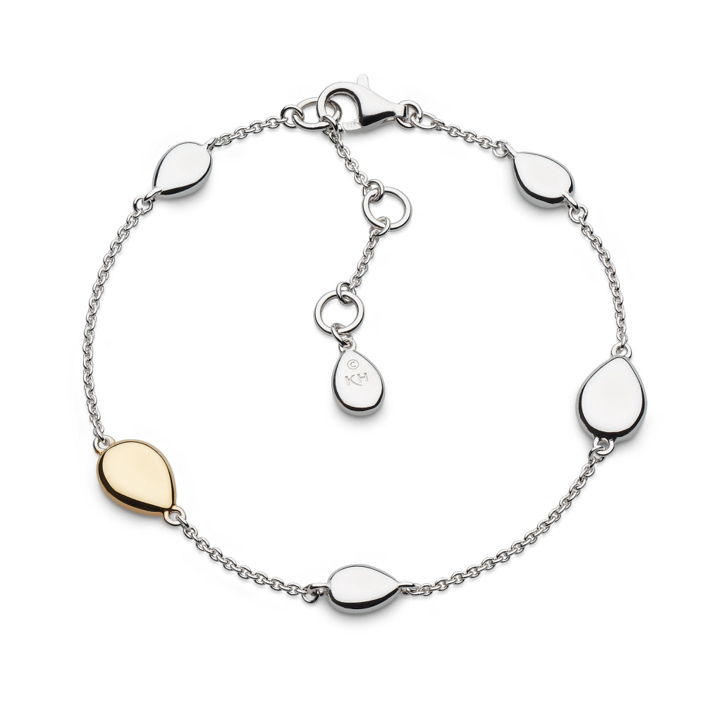 Kit Heath Sterling Silver Gold Plated Coast Pebble Bracelet ...