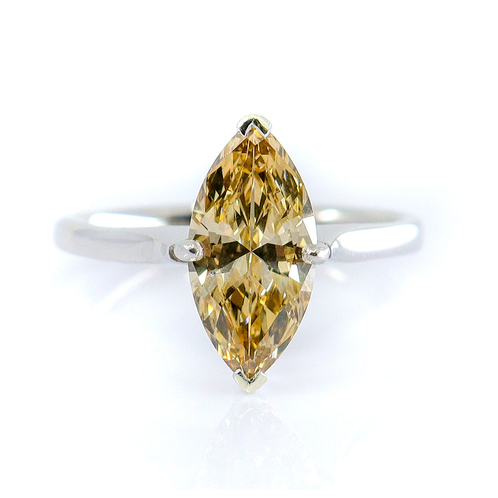 Bespoke Marquise Cinnamon Diamond Solitaire – Chatfields Jewellers